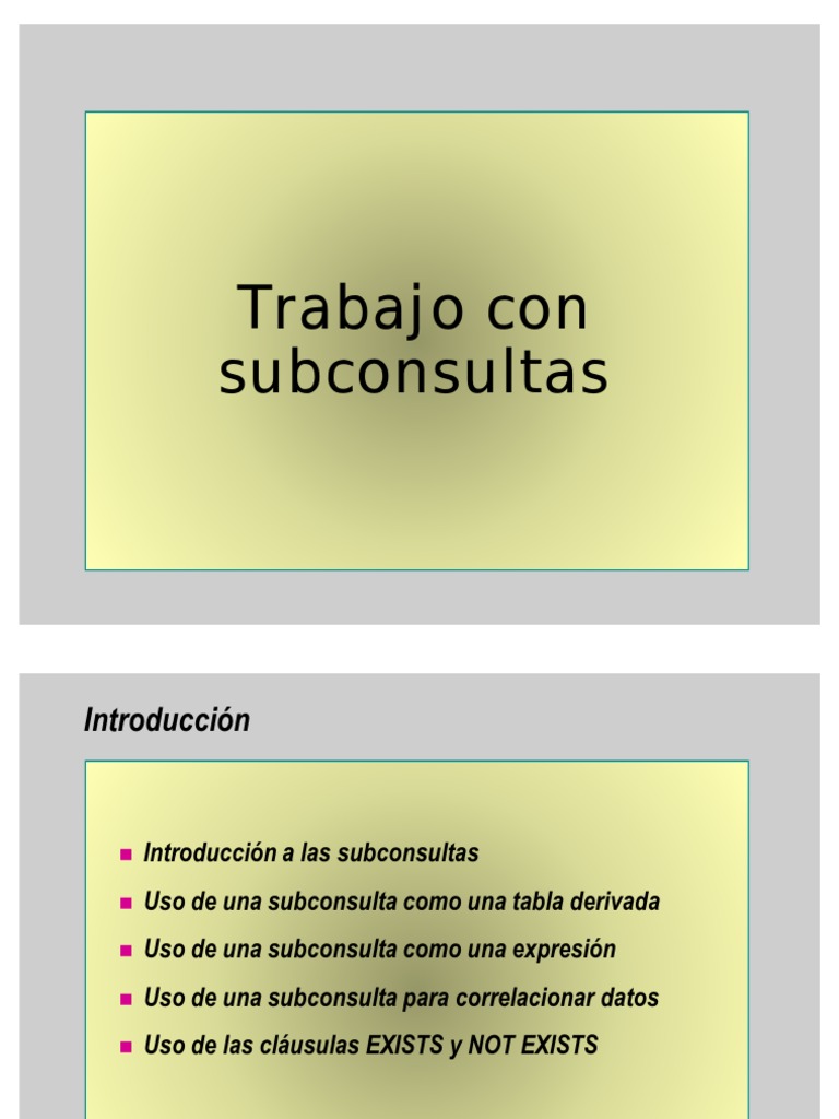 5.4. - Subconsultas | PDF | Informática