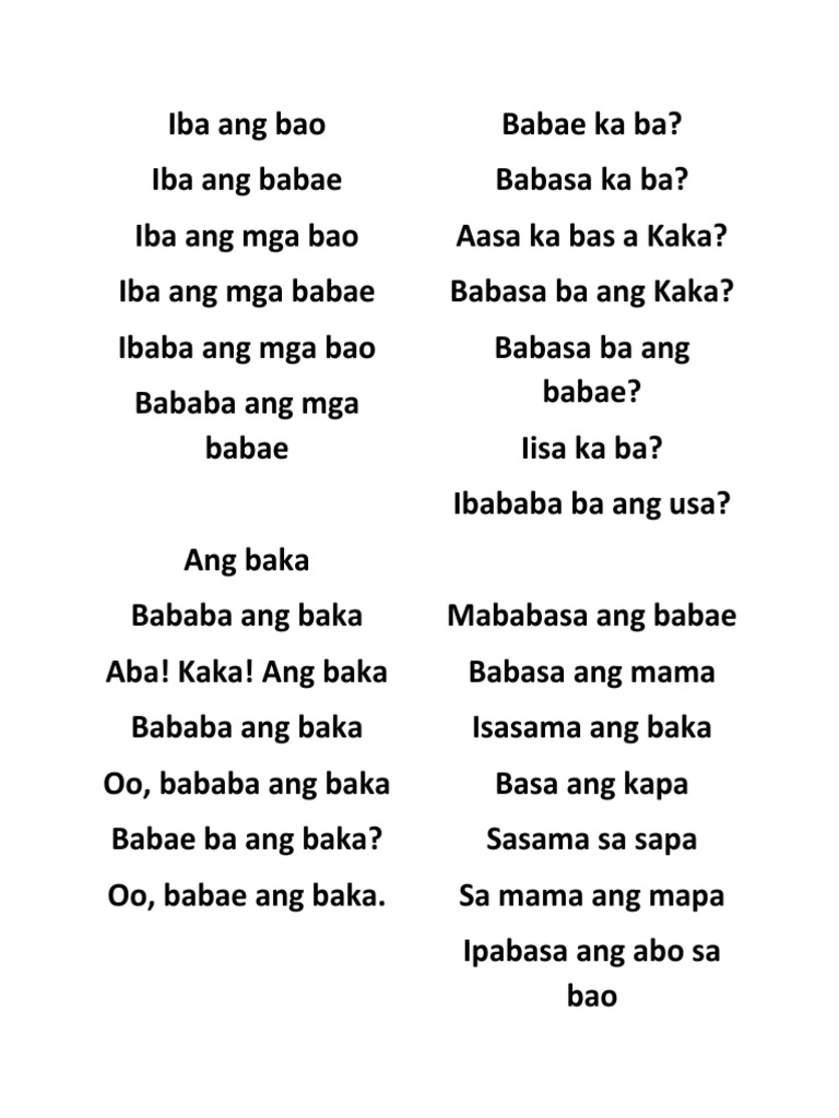 Babasahing Pambata | PDF
