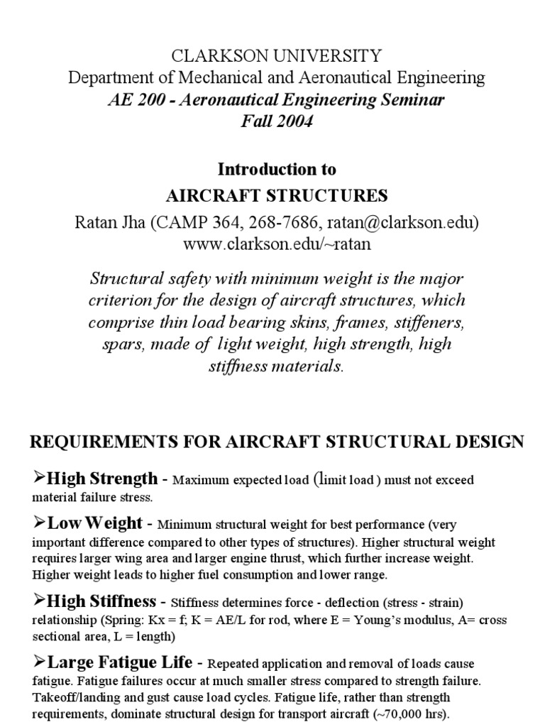 Aircraft Structrues | PDF | Strength Of Materials | Buckling