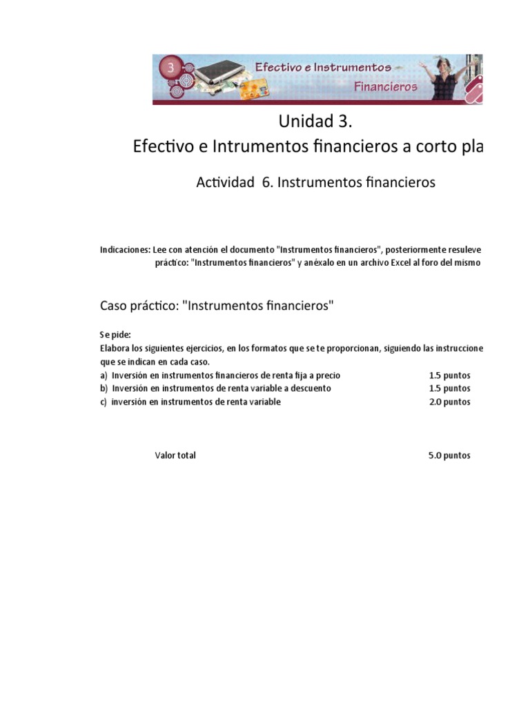 Act. 6 Instrumentos Financieros Galvan Sosa Armando Fidel | PDF ...