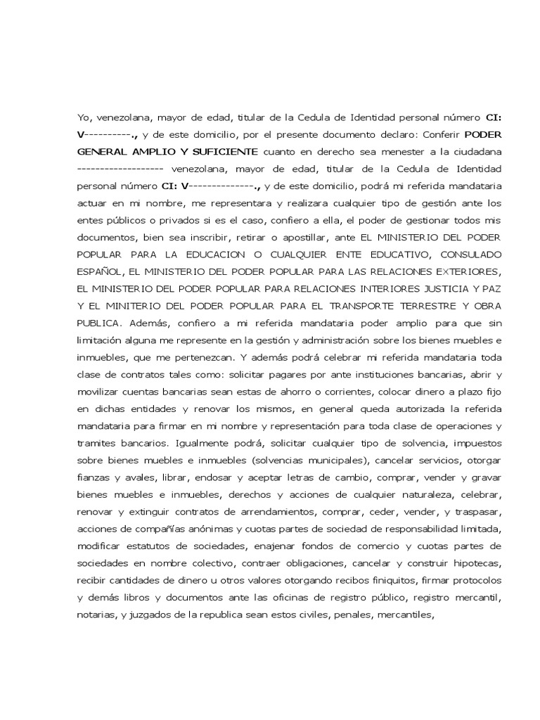Poder General Modelo | PDF