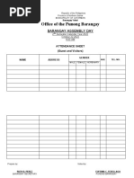 Sample Barangay Session Minutes | PDF | Government | Justice
