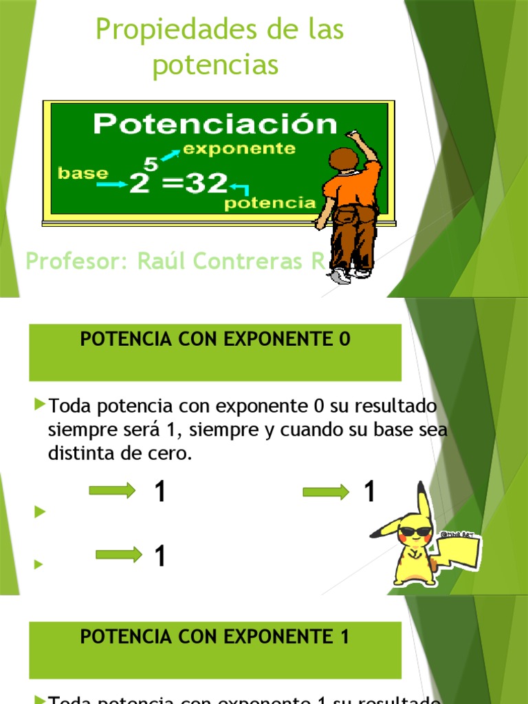 Propiedades de Las Potencias | PDF | Exponenciación | Multiplicación