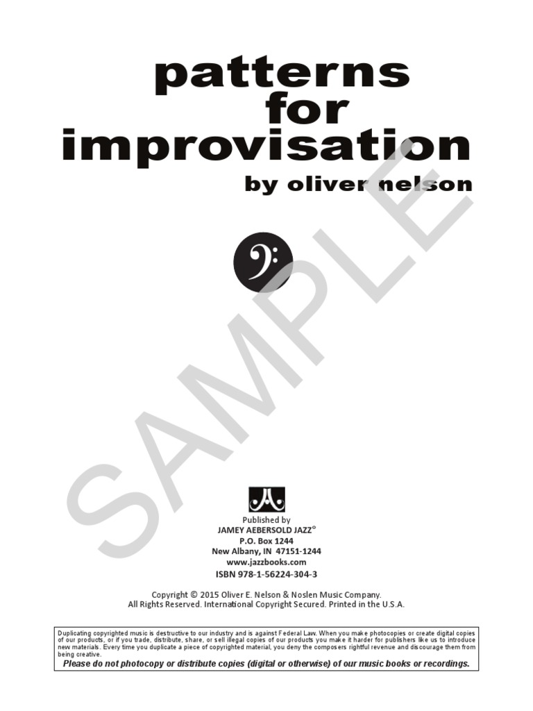 Patterns For Improvisation: Sample | PDF | Entertainment | Musical Notation