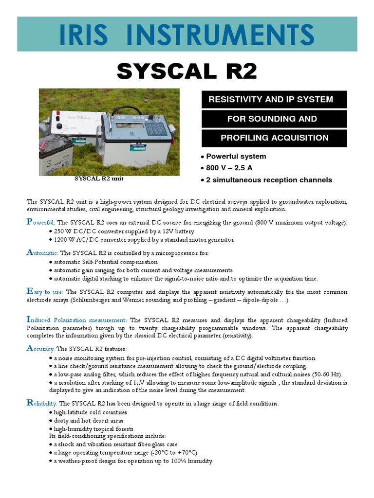 Syscal r3 | Download Free PDF | Direct Current | Electric Motor