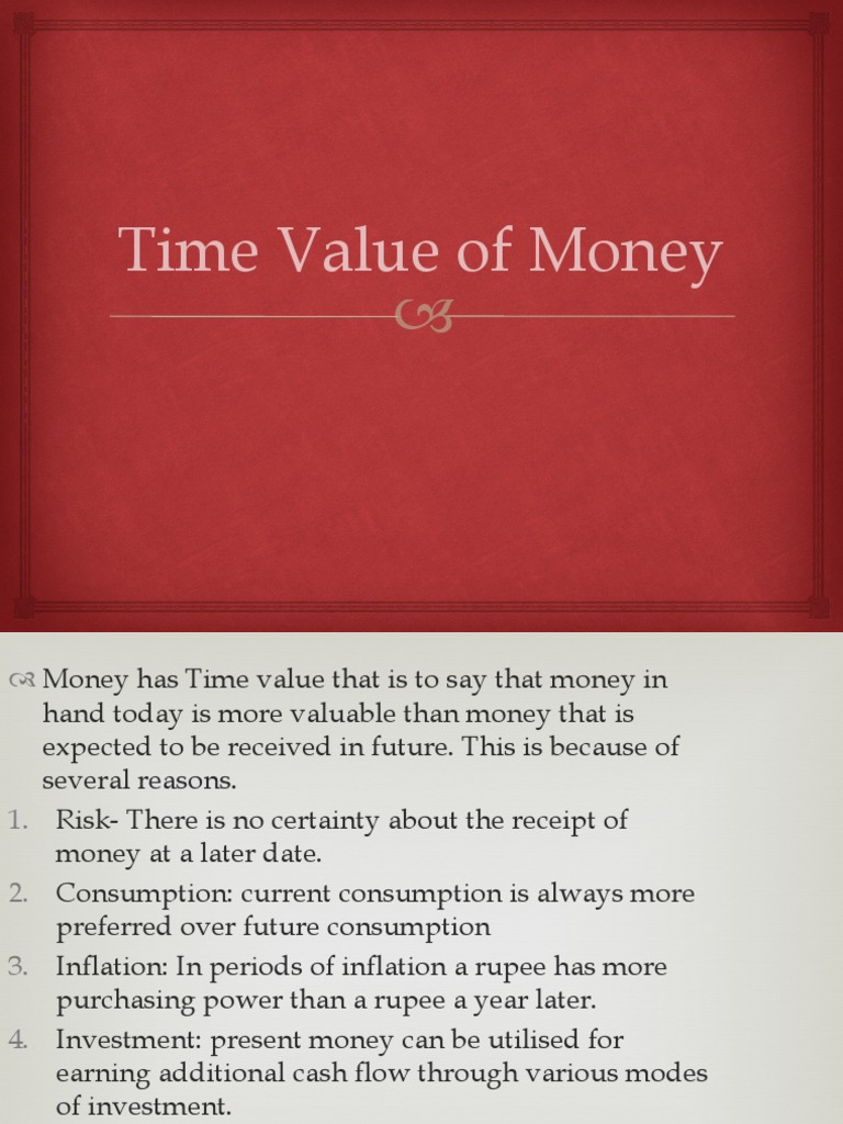 Unit 3-Time Value of Money | PDF | Present Value | Discounting