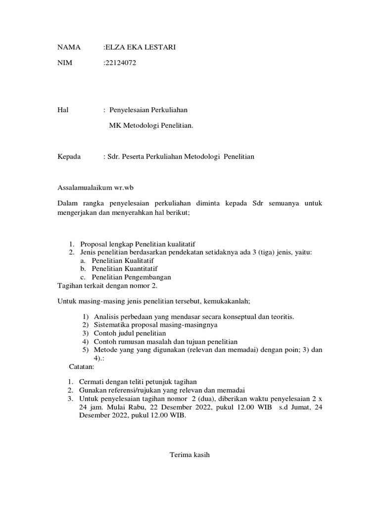 1.proposal Metodologi Elza Eka Lestari | PDF