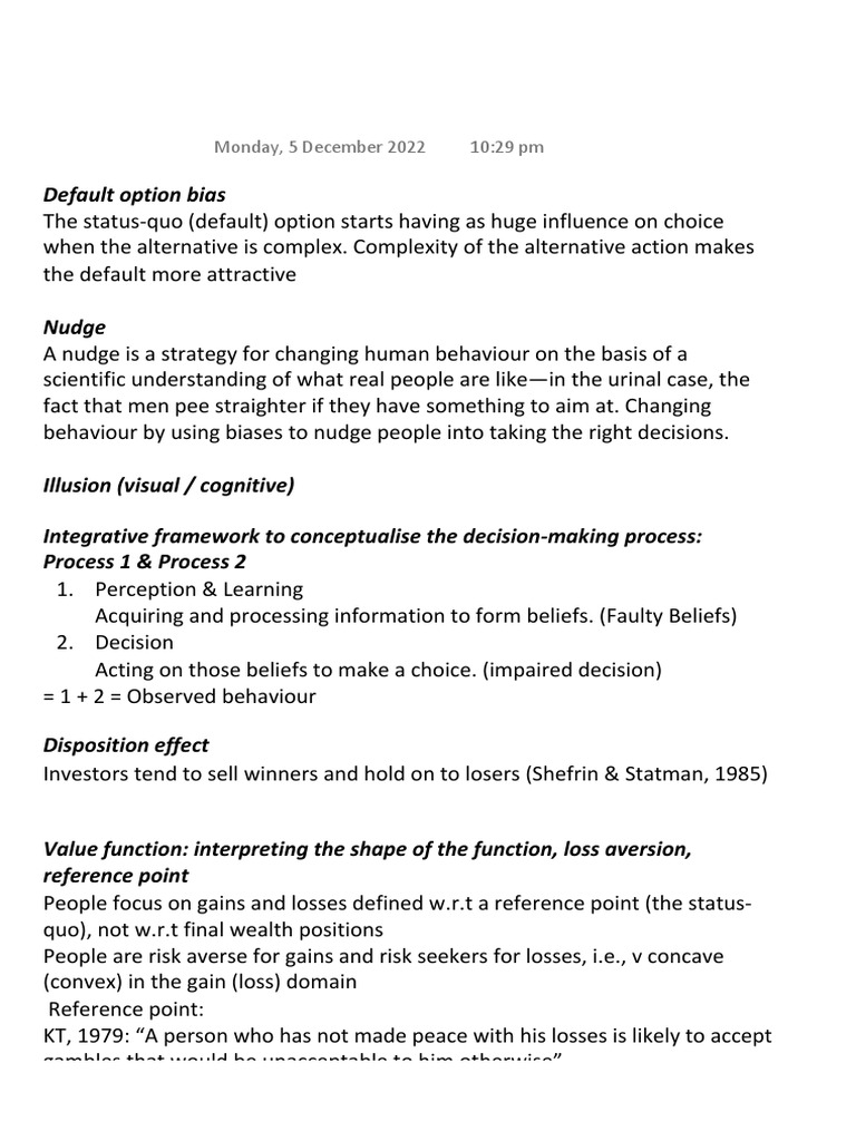 Default Bias, Nudges, and Cognitive Illusions Affect Decision Making ...