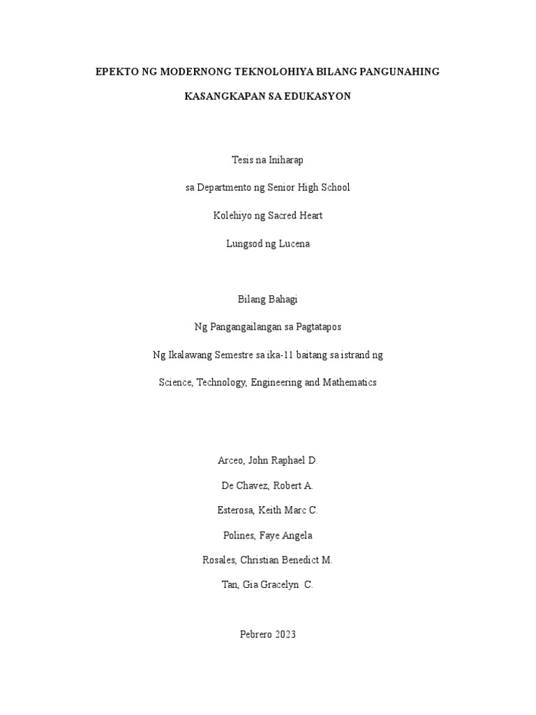 Final Pananaliksik | PDF