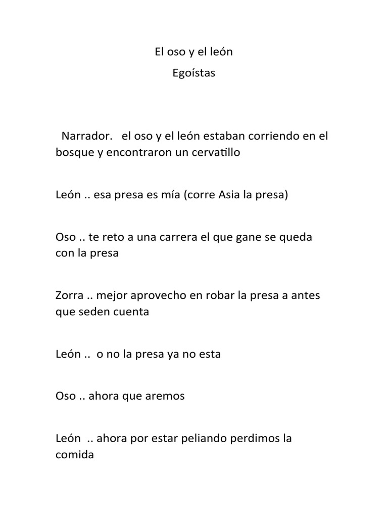 El Oso y El León | PDF