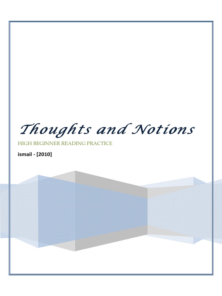 Thoughts and Notionspdf | PDF | Postage Stamp | Pen