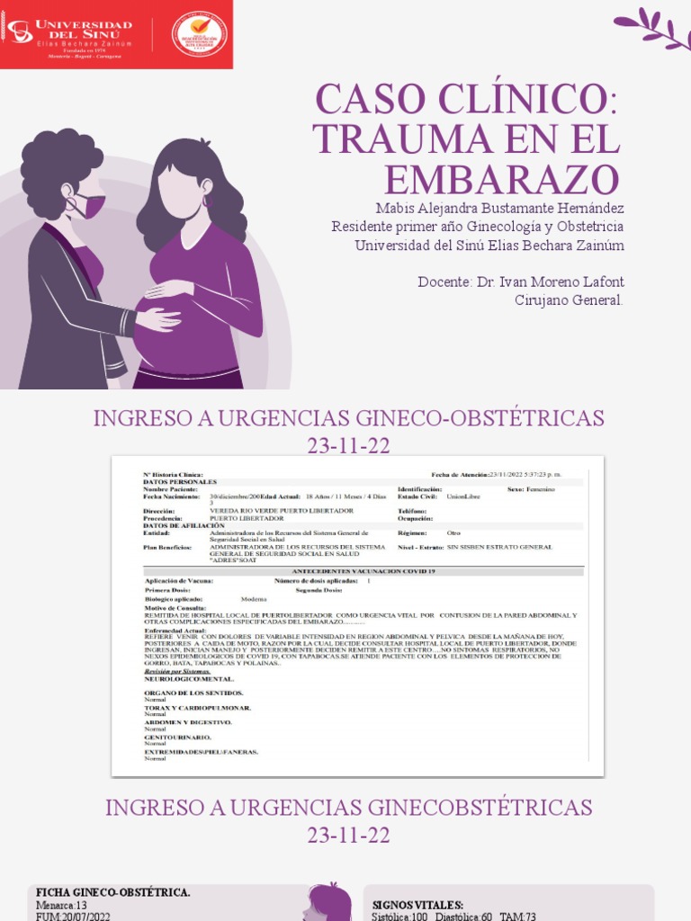 Caso Clinico Trauma en El Embarazo | PDF | El embarazo | Especialidades Medicas