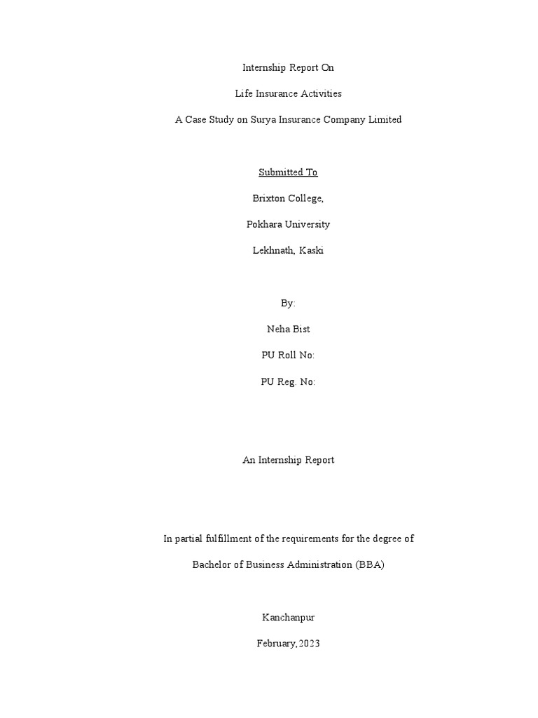 Neha Bist | PDF | Insurance | Vehicle Insurance