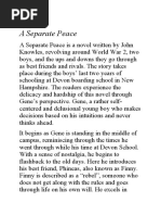 A Separate Peace by | PDF