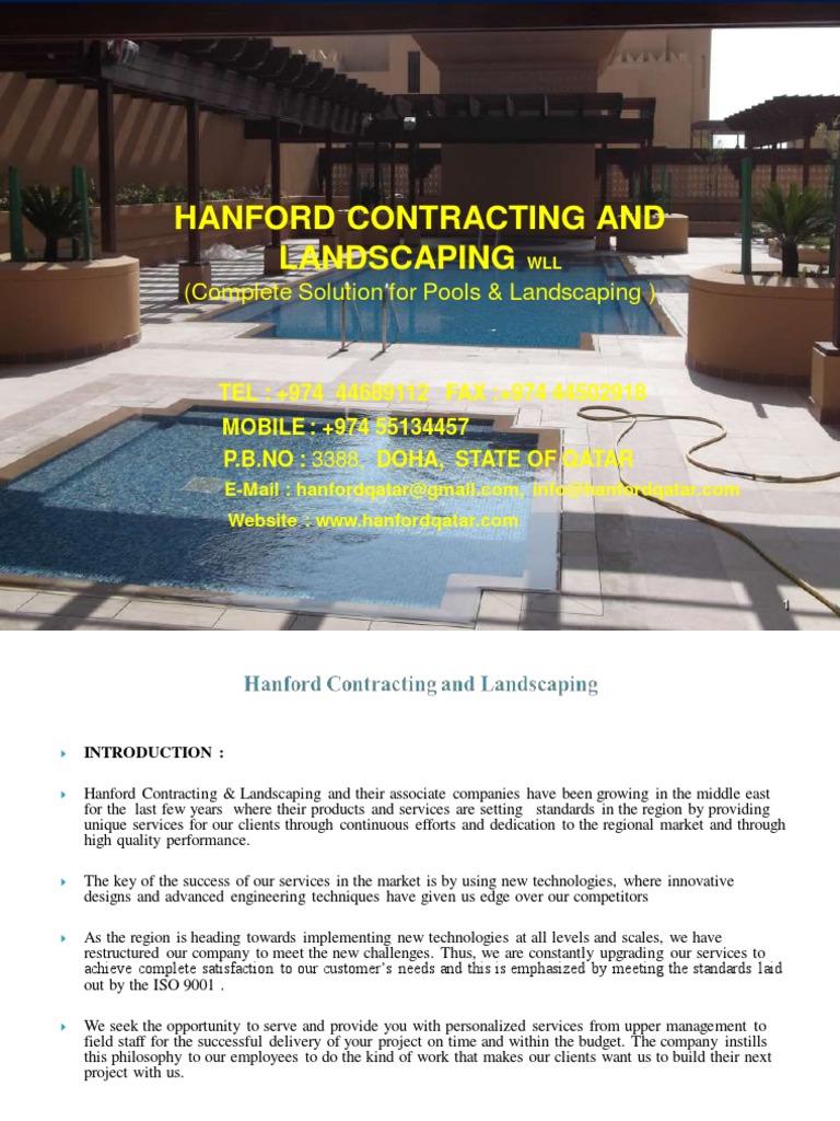 HANFORD - Pool Landscape Division | PDF | Occupational Safety And ...