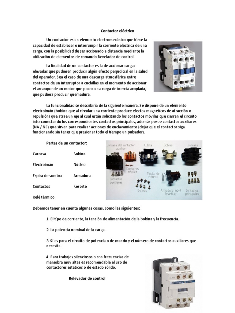 Contactor Eléctrico | PDF | Ingeniería de Edificación | Ingenieria ...