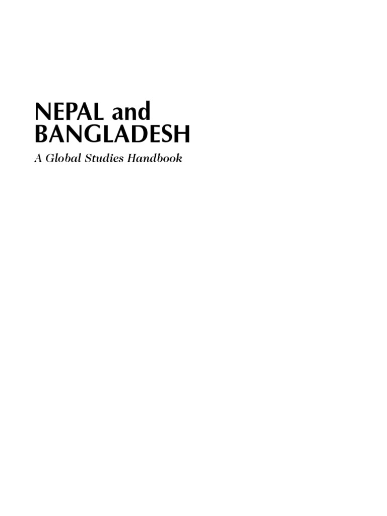 Nanda Shrestha, Bimal Paul - Nepal and Bangladesh - A Global Studies ...