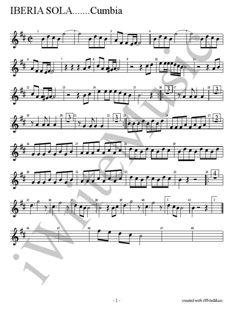 Cumbia Rhythm Patterns | PDF