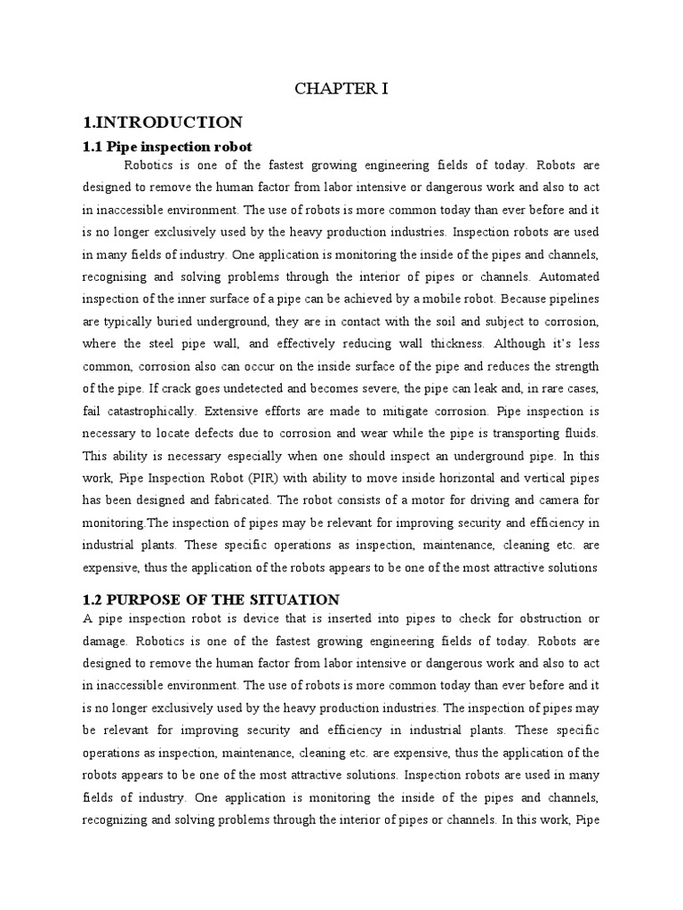 Pipeline Inspection Robot-Report | PDF | Infrared | Microcontroller