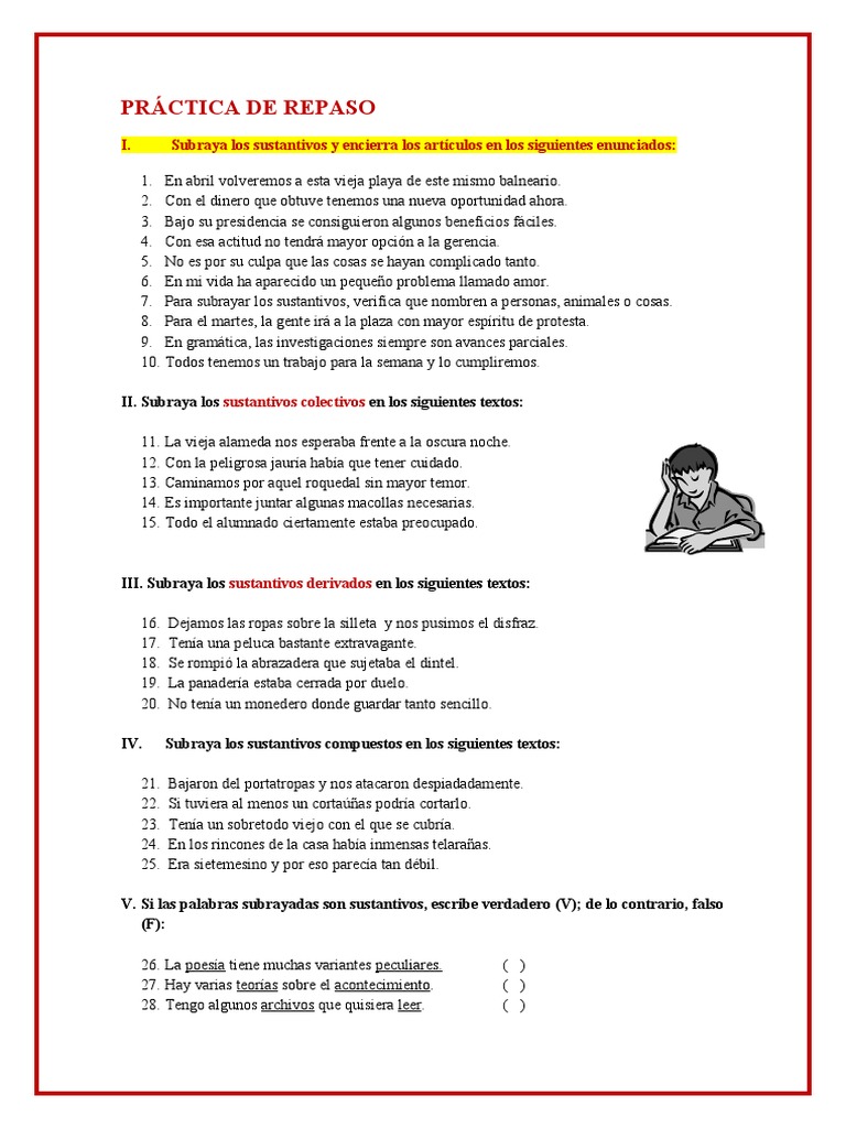 Práctica 2 El Sustantivo | PDF