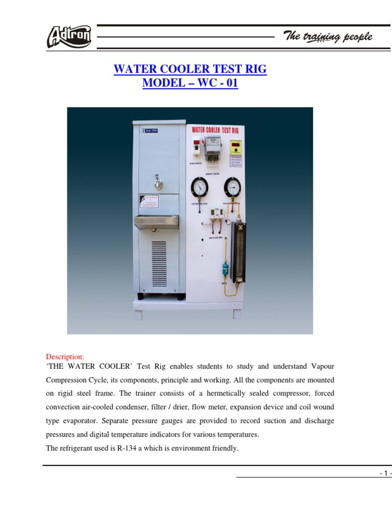 Water Cooler Test Rig | PDF | Materials | Heat Transfer
