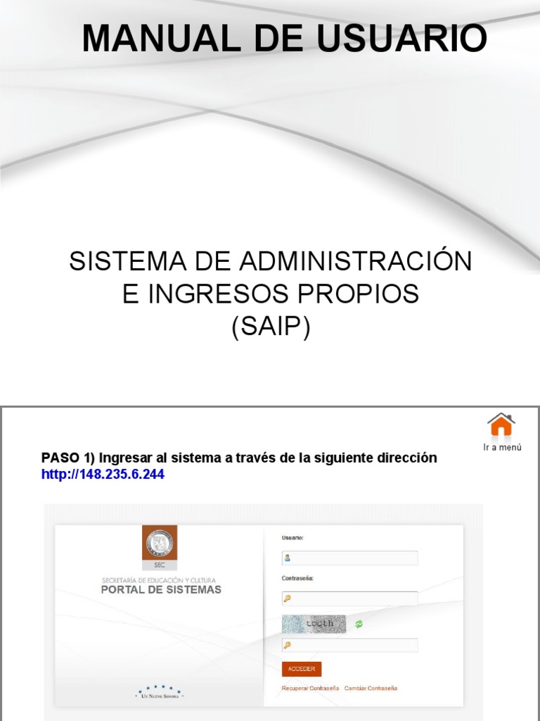 Manual Saip | PDF | Informática | Software