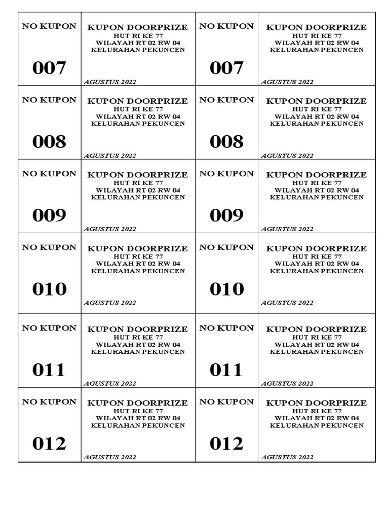Kupon Doorprize | PDF