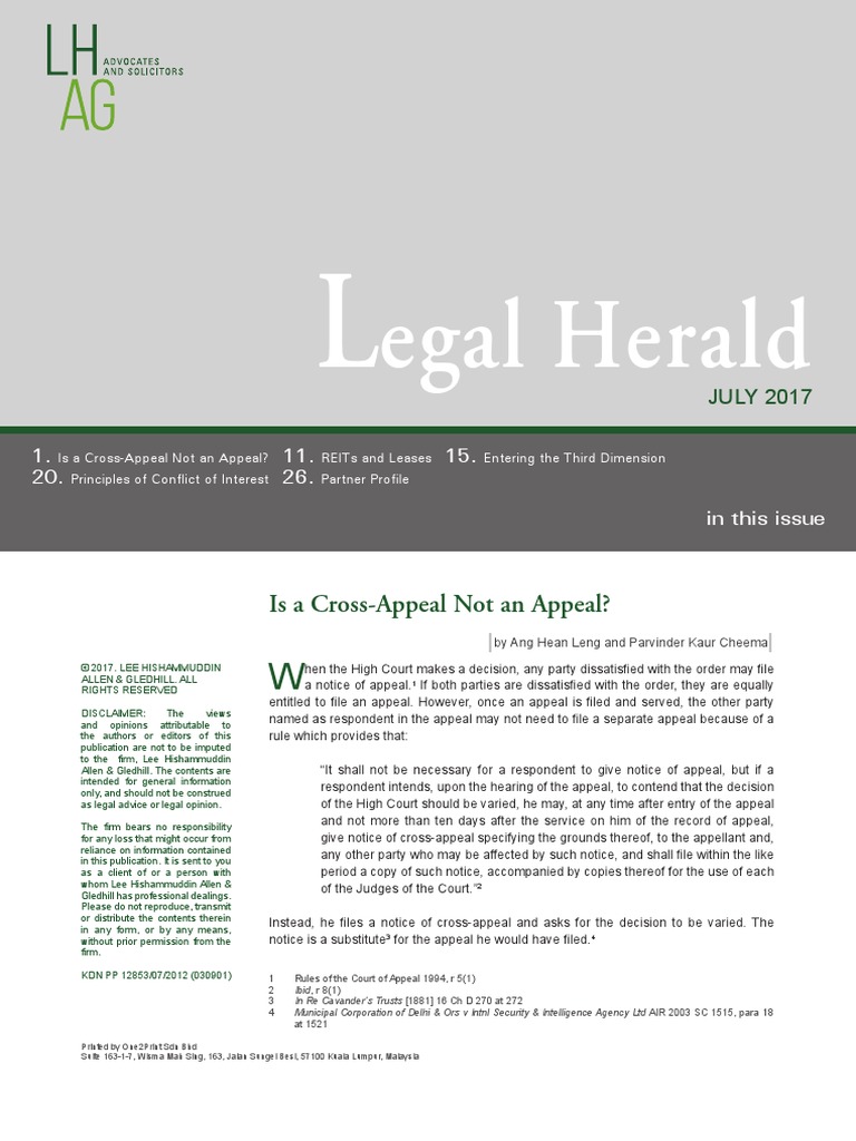 1 - Is A Cross Appeal Not An Appeal | PDF | Appeal | Judgment (Law)