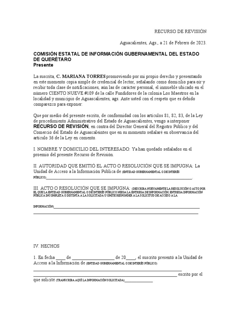 Recurso de Revisión | PDF | Gobierno | Justicia