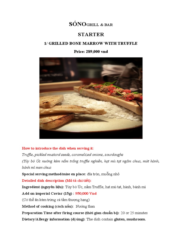 Menu Sono | PDF