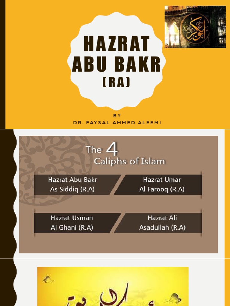 1.hazrat Abu Bakr (RA) | Download Free PDF | Umar | Muhammad