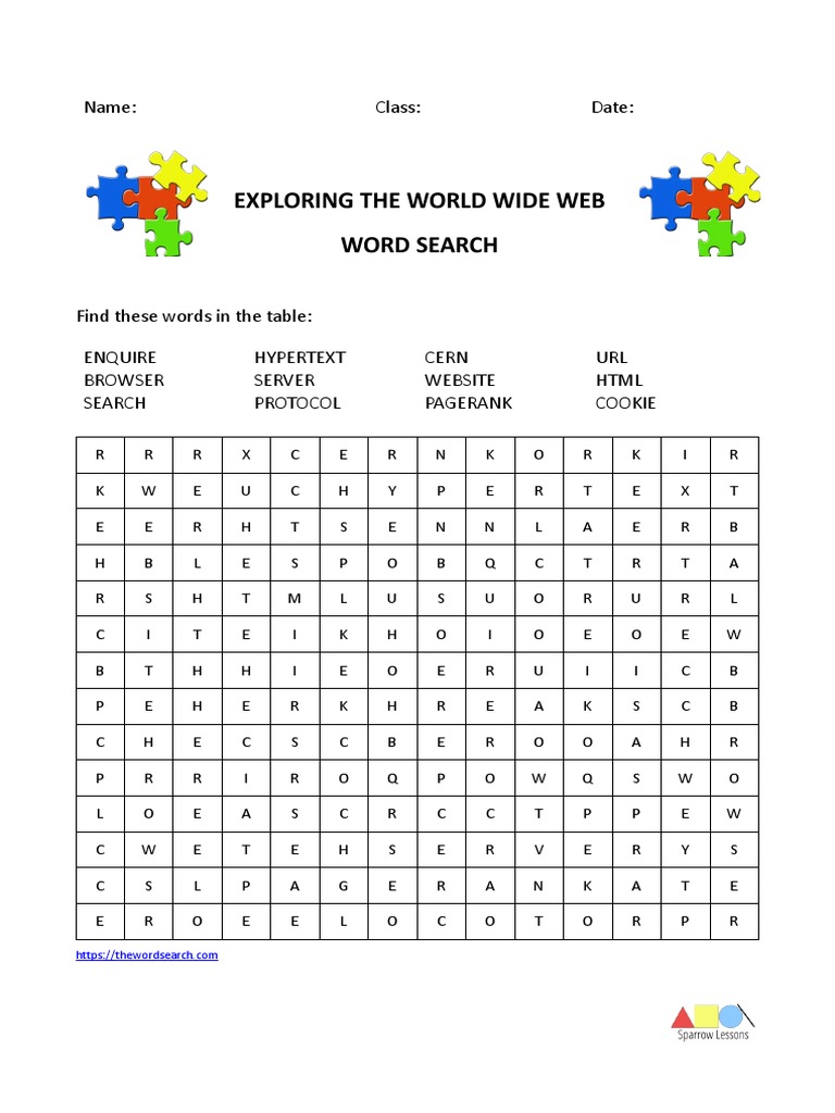 Exploring The World Wide Web Word Search | PDF | Philosophy | Religion & Spirituality