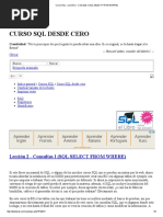 Aprender SQL Desde Cero - Ejercicios para Practicar SQL | PDF | SQL | Bases de datos
