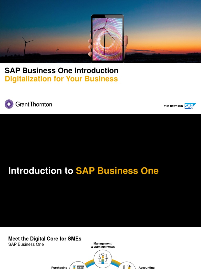 Introduction To SAP Business One | PDF | Analytics | Customer Relationship Management