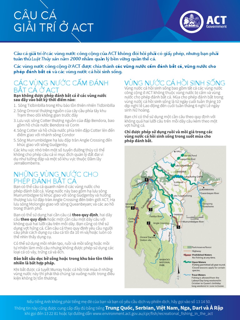 Recreational Fishing in The ACT VI | PDF