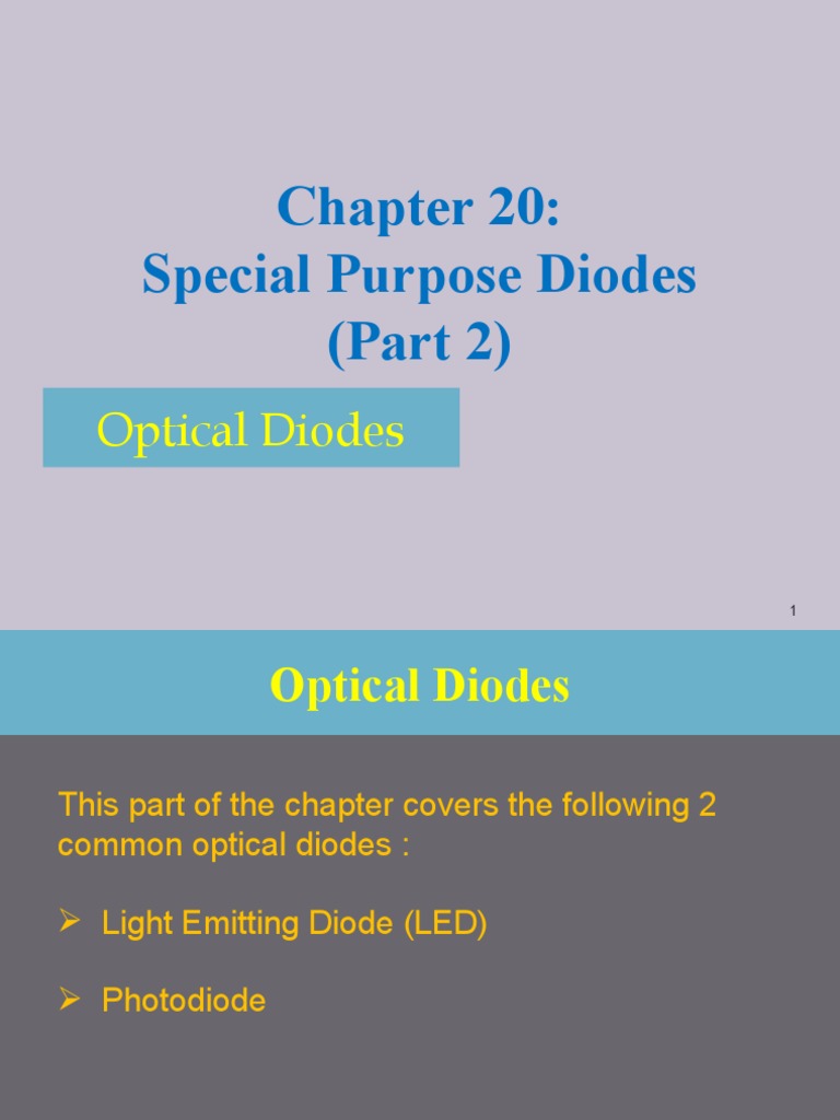 ET1006 - Chapter 20 - Part 2 (Optical Diodes) | PDF | Light Emitting ...