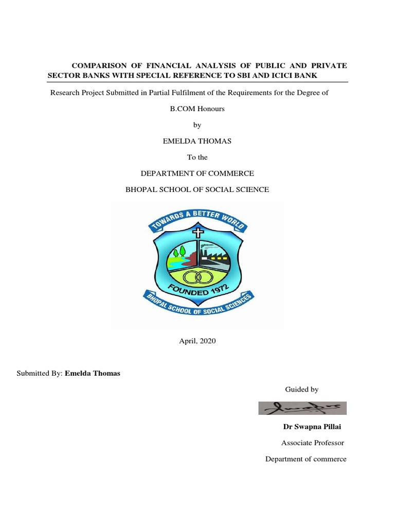 Comparison of Financial Analysis of Public and Private Sector Banks ...