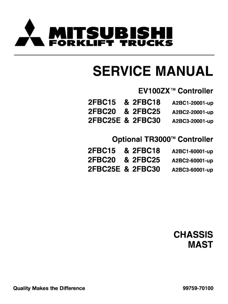 MIT Service Manual 99759-70100-00 Chassis and Mast Foreword | PDF