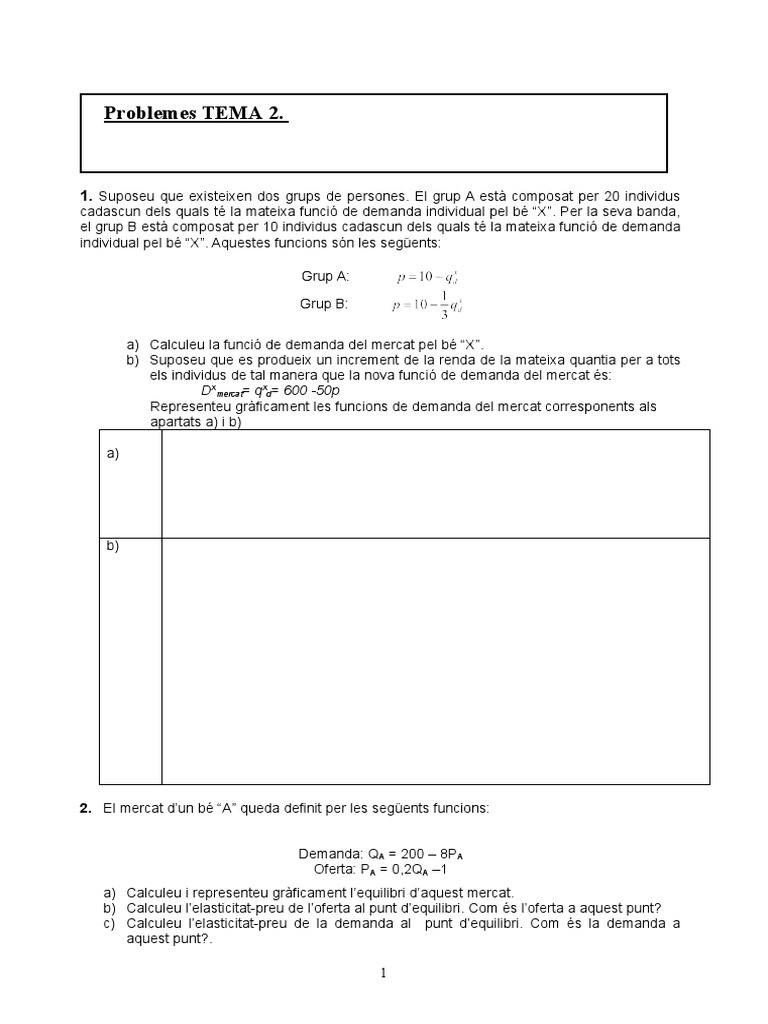 Enunciats Problemes Tema 2 | PDF