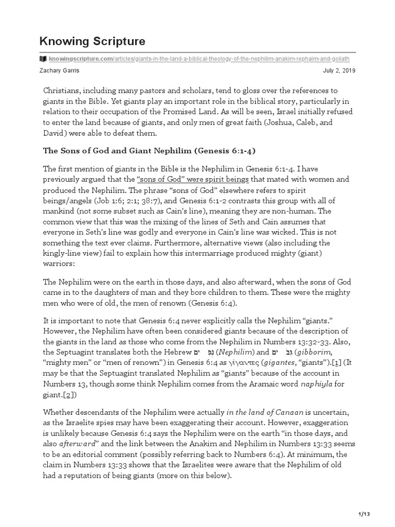 Knowing Scripture | PDF | Book Of Numbers | Goliath