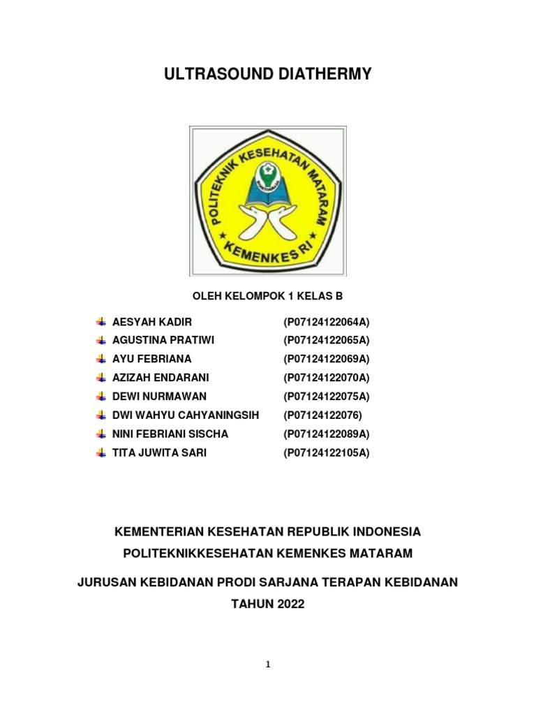 Terapi Ultrasound Diathermy Fisioterapi | PDF | Kesehatan Holistik
