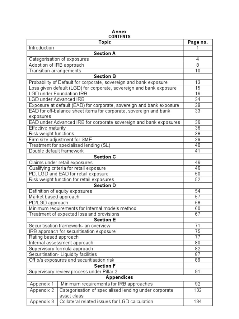 RBI Guidlines On Credit Risk (Advanced IRB Approach) | PDF | Credit ...