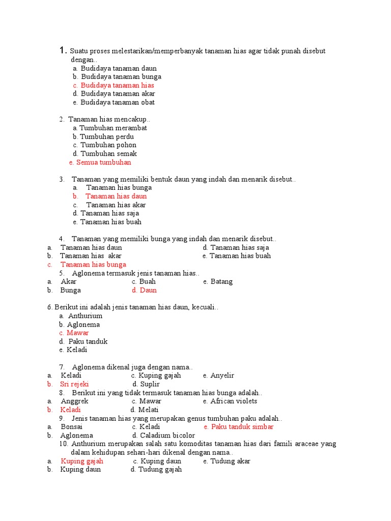 Soal Budidaya Pkwu | PDF | Teknologi & Rekayasa