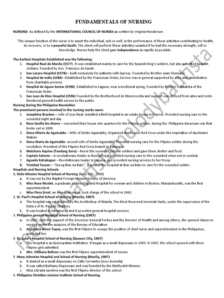 Funda Handouts Edited 1 | PDF | Communication | Nursing
