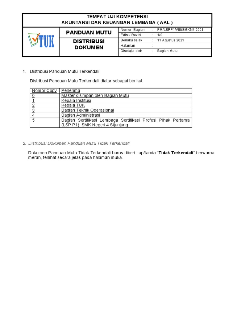 Distribusi Dokumen | PDF