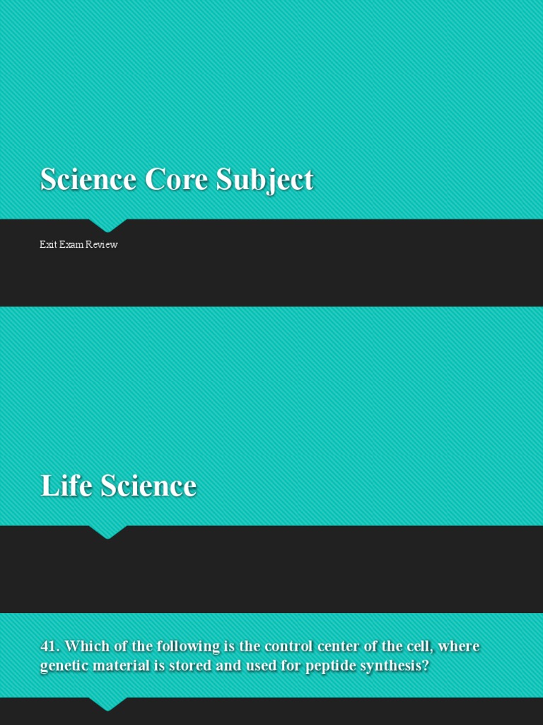 Life Science Exit Exam Review | PDF | Cell (Biology) | Organisms