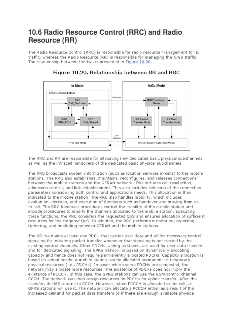 10 6 Radio Resource Control Rrc And Radio Resource Rr Pdf General Packet Radio Service