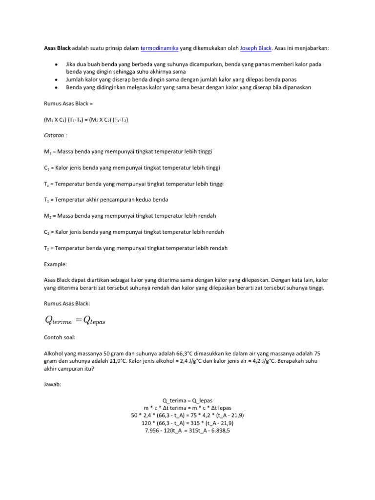 Azas Black | PDF | Sains & Matematika