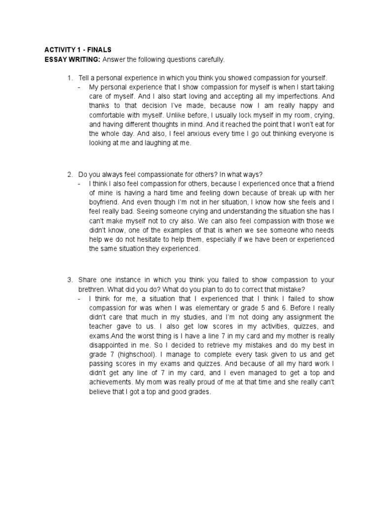 Vrts Final Act1 | PDF | Compassion | Psychology