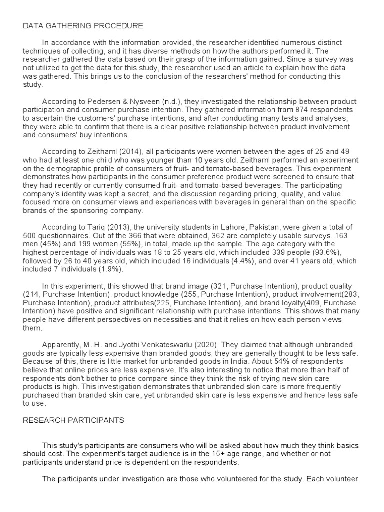 Data Gathering Procedure | PDF | Sampling (Statistics) | Survey Methodology